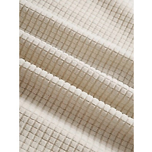 ZAFUL Men's Retro Short Sleeve Corduroy Shirt Casual Button Down Shirts White M