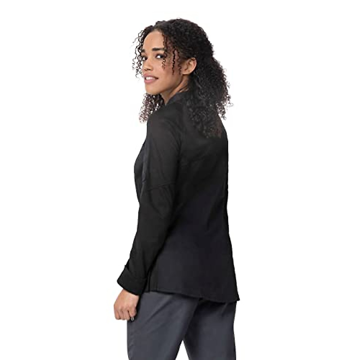 Chef Works Women's Nepal Chef Coat, Black, XX-Large
