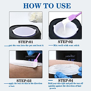 FA FIGHTART 2Pcs Silicone Wax Pot Bowl Container Can Flat Bottom with 1Pcs Wax Spatula Wax Replacement For Hair Removable