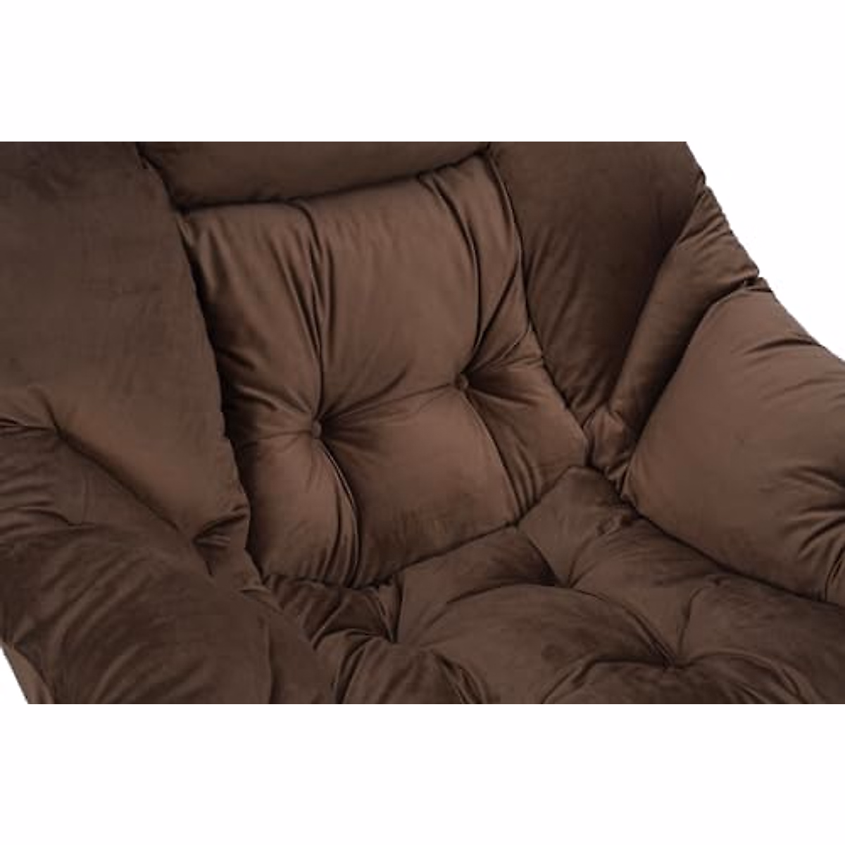 TURRIDU Lazy Chair with Ottoman,Modern Lounge Chair Accent Chair with Armrests and a Side Pocket,Leisure Sofa Chair Reading Chair for Living Room,Bedroom,Dorm,Office,Brown