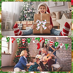 Ganeen 100 Pcs Christmas Fabric Patchwork Roll Quilting Fabric Roll up Fabric Quilting Strips, 2.55 Inch Candy Elements Roll up Fabric Patchwork Fabric for Xmas Sewing DIY Crafts