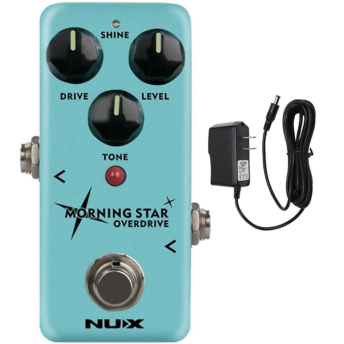 Briskdrop NUX Morning Star Overdrive Guitar Effect Pedal Bundle with Power Supply morningstarbundle1