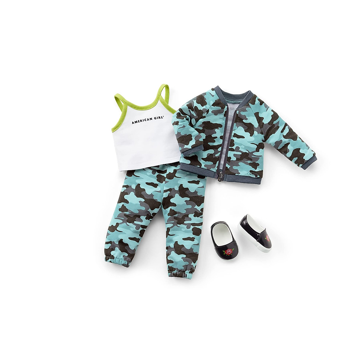 American Girl Truly Me 18-inch Doll #89 with Hazel Eyes, Brown Hair w/Highlights, and Tan Skin in Camo Outfit, For Ages 6+