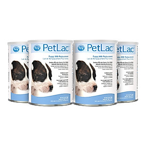 Pet-Ag PetLac Powder for Puppies - 10.5 oz, Pack of 4 - Puppy Milk Replacement Powder for Puppies Newborn to Six Weeks Old - Easy to Digest