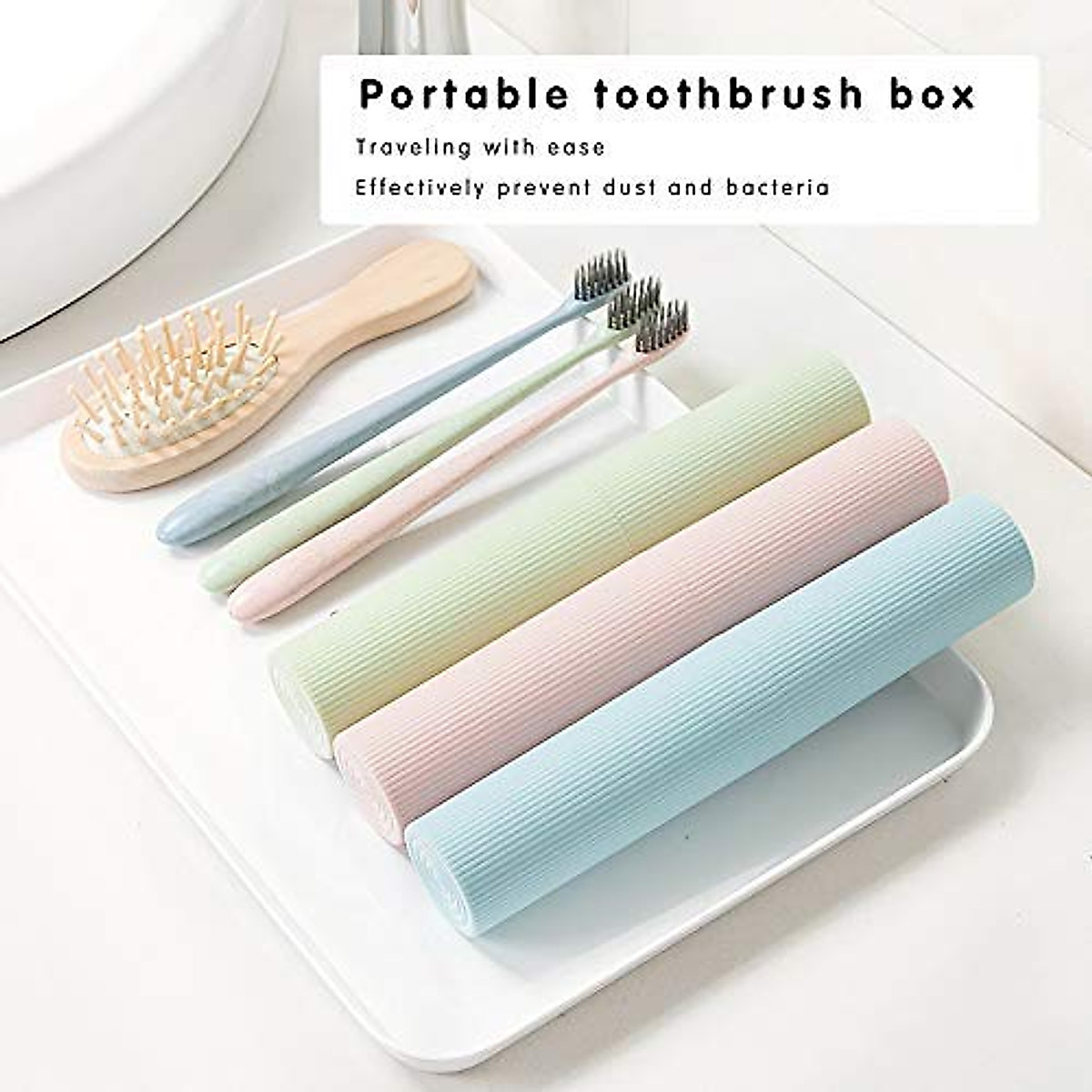 Toothbrush Case Holder Travel Plastic Slim Lightweight Tooth Brush Cup for Business Trip Outdoor Camping