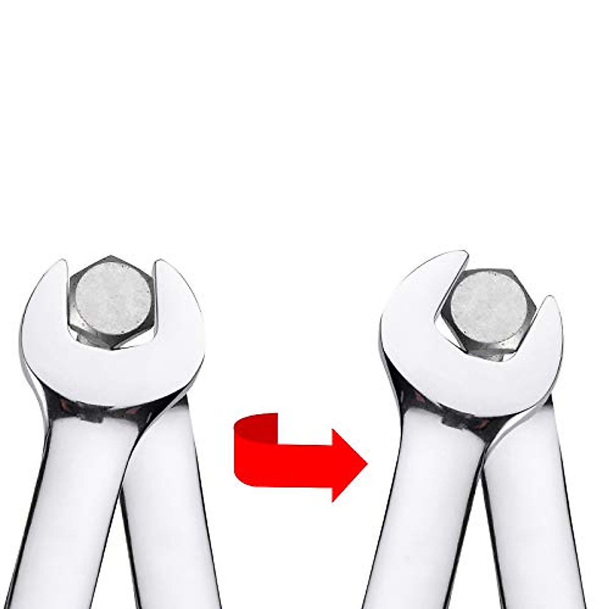 Kendo 10-Pieces Combination Wrench Set – SAE 5/16" up to 1", Chrome Vanadium Steel 12 Point Box and Open Ends Spanner Set for Mechanics – Roll-up Storage Pouch Included