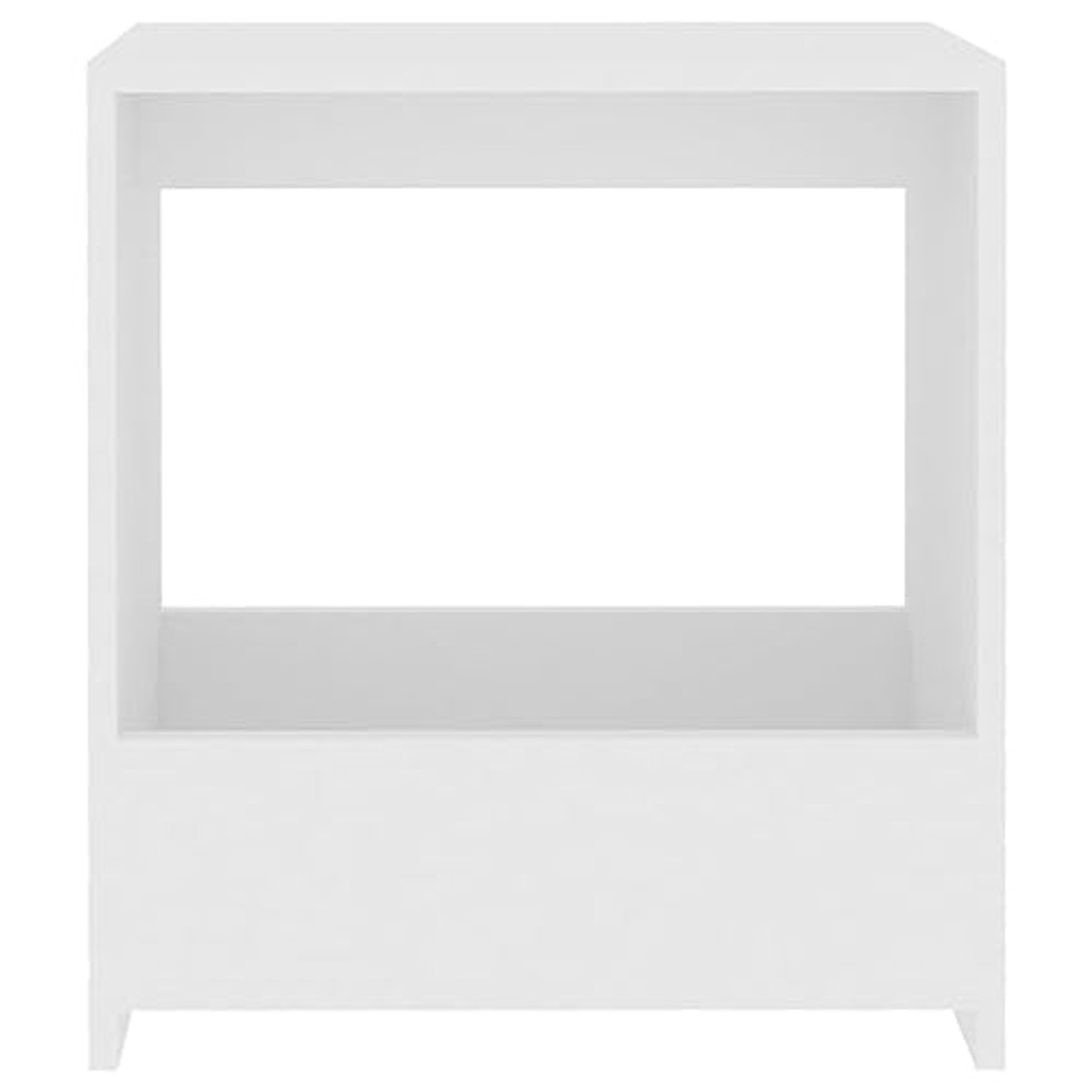 Side Table White 19.7"x10.2"x19.7" Engineered Wood Stylish End Table for Any Space Chic End Table for Modern Homes