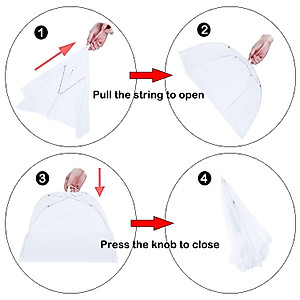 5 Pack Mesh Food Tents Food Covers for Outdoors, Pop-Up Food Nets Collapsible and Reusable Mesh Food Covers for Outside Party Picnics and Home Use