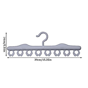 Multifunctional Hangers Creative Nonslip Hangers Saving Space Household Wardrobe Storage Hangers Baskets for Linen Closet (Grey, One Size)