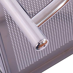 Bathroom Shelf with Towel Bar Shower Organizer Waterjoy Wall Mounted Chrome Towel Rack 2-Tier Toilet Bathroom Storage Rack, Rustproof