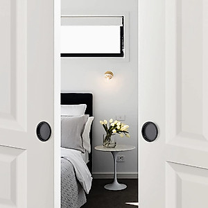 Ravinte 4 Pack Closet Door Finger Pull 2-1/8", Sliding Closet Door Hardware Easy Snap-in Installation, No Nails Needed