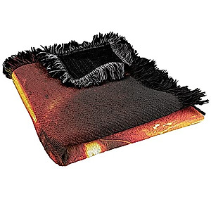 LOGOVISION The Lord of The Rings Blanket, 50"x60" Gandalf Against Balrog Woven Tapestry Cotton Blend Fringed Throw Blanket