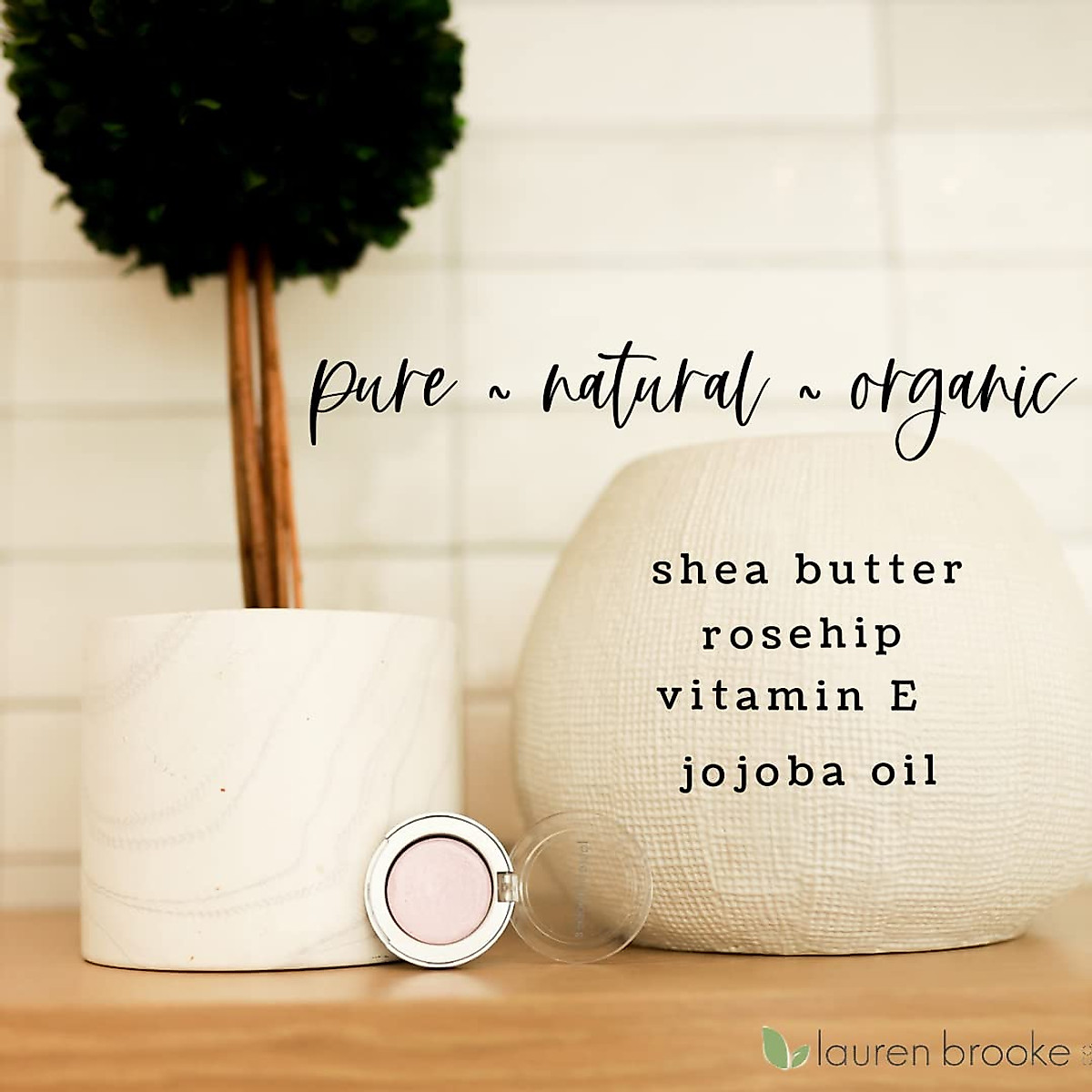 Lauren Brooke Cosmetiques Cream Eyeshadow | Natural Organic Eyeshadow, Richly Pigmented Eye Makeup, Creme Eyeshadow For Women (Fairy Wings (Shimmer))