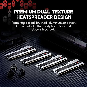 G.SKILL Trident Z5 RGB Series (Intel XMP 3.0) DDR5 RAM 64GB (2x32GB) 6000MT/s CL32-38-38-96 1.40V Desktop Computer Memory UDIMM - Metallic Silver (F5-6000J3238G32GX2-TZ5RS)