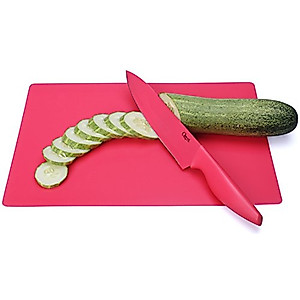 Ozeri Elite Chef 17-Piece Stainless Steel Knife & Cutting Mat Set, in Color