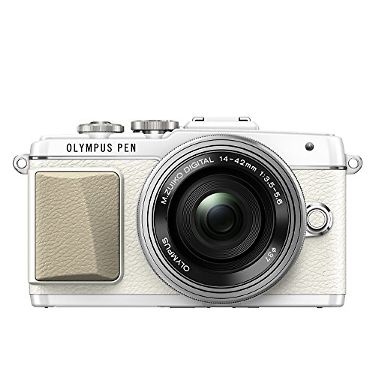 Olympus PEN Lite E-PL7 (White) with 14-42mm F3.5-6.3 EZ Lens (Silver) - International Version (No Warranty)
