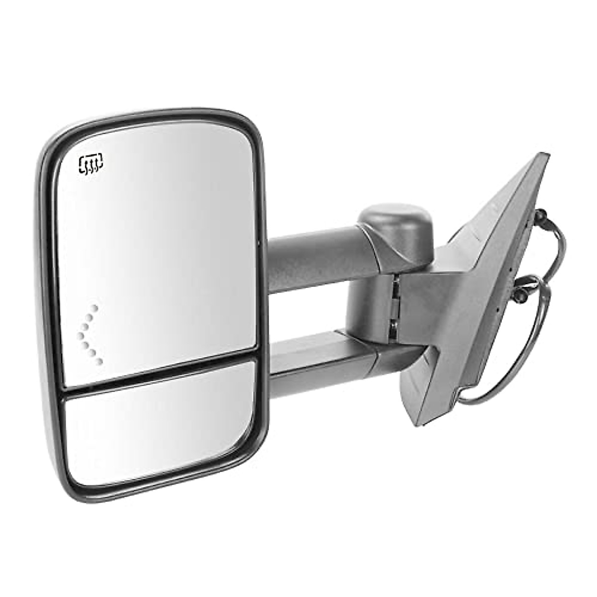 Heated Signal Telescoping Tow Mirror for Left Driver LH Side For 2007-2013 Chevrolet Silverado 1500 GMC Sierra 1500 For 2007-2014 GMC Sierra 2500 HD 3500 HD Chevrolet Silverado 2500 HD 3500 HD