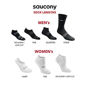 Saucony Men's RunDry Mesh Ventilating Comfort Fit Performance No-Show Socks, Available in M-XXL (6, 12, 18, Black Basic (6 Pairs), X-Large