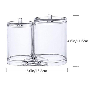 Cabilock Cotton Swab Holder Transparent Conjointed Cotton Swabs Storage Box Makeup Cotton Pads Box Toothpick Cass Cosmetic Organizer Holder for Home Bathroom Washroom Supplies Bathroom Containers