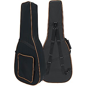 Knox Gear KN-SGC01 Acoustic Dreadnought Guitar Lightweight Hard-Foam Case w/ Back Straps, black