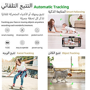 Gimbal 360 Rotation Auto Face & Object Tracking Vlog Shooting Smartphone Mount Holder Apai Genie 1(White)