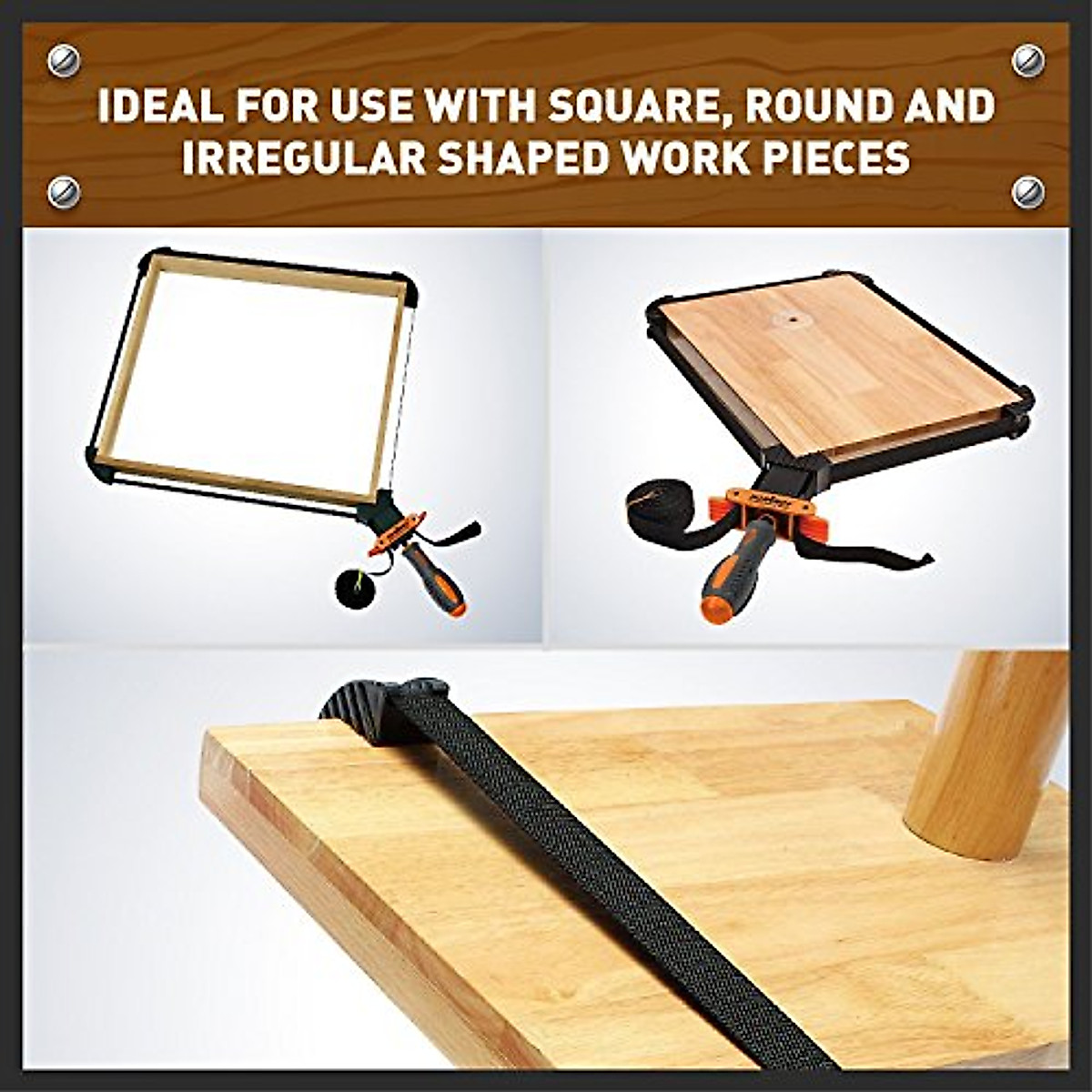 HORUSDY Band Clamp, Woodworking Frame Clamp Strap Holder for Picture Strap Clamp Strap Clamp