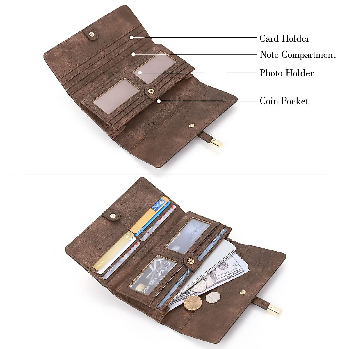 CLUCI Women Backpack Bundle with Women Wallet