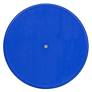 EMMA + OLIVER 33" Round Blue Plastic Height Adjustable Activity Table