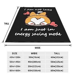 Corgi Blanket,Corgi Gifts for Corgi Lovers,Corgis Throw Blanket Soft Flannel Blankets for Bed Couch Living Room Adults Kids Teens 60"X50"