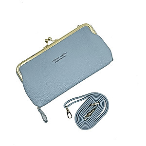 Small Crossbody Bag Cell Phone Purse Wallet with Credit Card Slots for Women HEMALL (Blue) H317