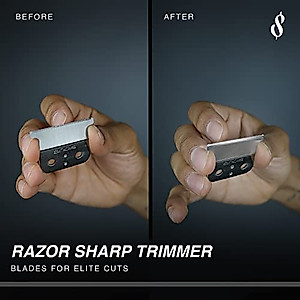 The Rich Barber 1 Minute Blade Modifier - Trimmer Blade Sharpener with Diamond Metal Stone for Professional & Home Use - Closer Shaves, Sharper Lines, Less Ingrown Hair - Compatible with Most Brands