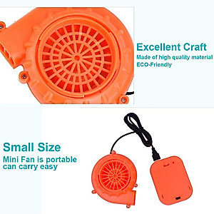ZISUEX USB Mini Fan Blower Potable Inflatable Costume Fan for Halloween Inflatable Dinosaur Costume, Fancy Dress, Mascot Head,Party Inflatable Cosplay Jumpsuit