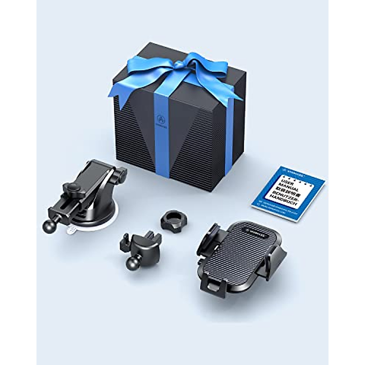 VANMASS [Upgraded] Car Phone Mount, [Strong Suction & Military-Grade] Cell Phone Holder Car Dashboard Windshield Air Vent, Handsfree Dash Stand for Universal iPhone 14 13 12 11 Pro XS Max 8 Samsung