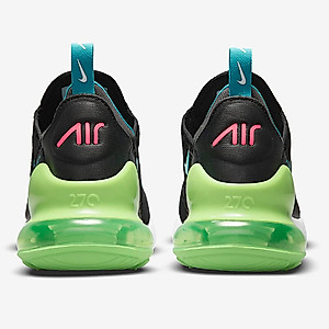 Nike Men's AIR MAX 270 Shoes, Black/Aquamarine-green Strike-white, 9.5