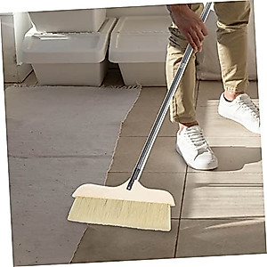 HOMOCONO Stitching Broom Indoor Broom Floor Cleaning Brooms House Broom Angle Brooms Floor Broom Soft Broom Sweeping Broom Soft Bristle Cleaning Brush Broom Outdoor Kitchen Broom Wooden