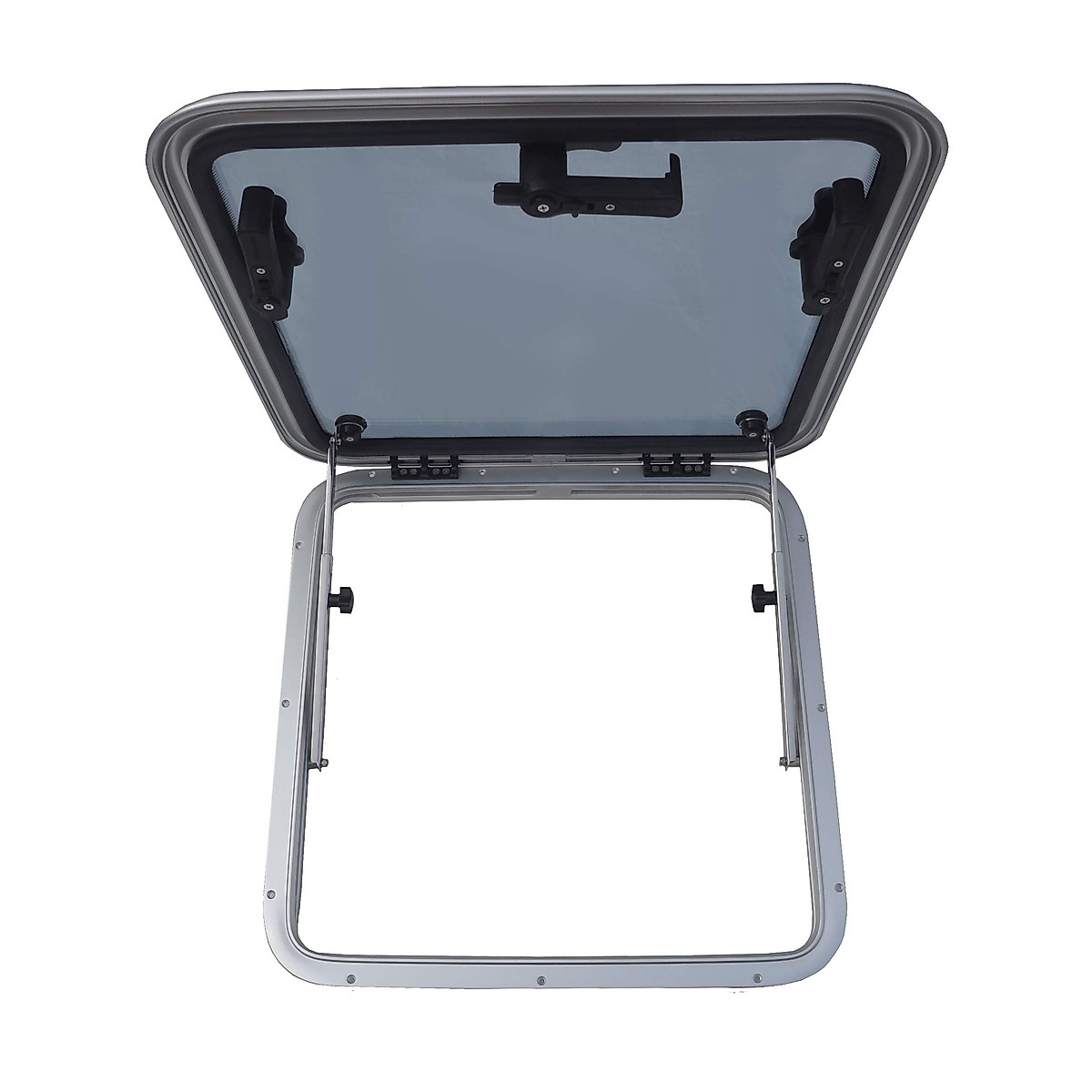 Galamarine 16.7"x16.7" Deck Hatch - Anodized Aluminum Square Hatch/Marine Porthole with Tempered Glass for Boat/Yacht/RV