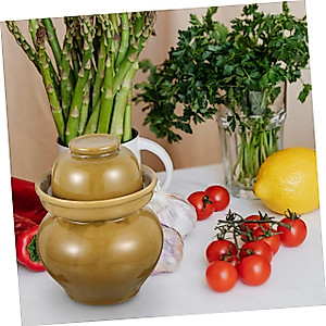OUSIKA for Container Sealing Chinese Storage Canister Water Vegetables Cansiter with Pickled Egg Jars Sauerkraut Duck Tradition Bottle Crock Capacity Paocai Foods Pickle Jars
