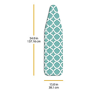 Whitmor Deluxe Replacement Ironing Board Cover and Pad - Concord Turquoise