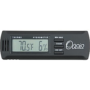 Oasis OH-2 Digital Hygrometer w/clip