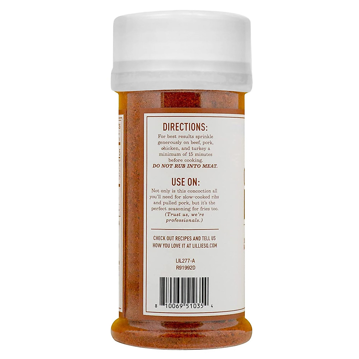 Lillie’s Q - Carolina Dirt BBQ Rub, Sugar-Based BBQ Rub, Traditional Carolina Barbeque Rub, Sweetened Blend of Southern Spices, Perfect Barbeque Seasoning for Ribs, Pork, & Fries (6 oz)