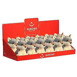 Aurora® Snuggly Lil Wiley™ Wolf Stuffed Animal - Comforting Companion - Imaginative Play - Gray 5 Inches