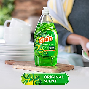 Gain Ultra Dishwashing Liquid Dish Soap, Original Scent, 38 fl oz