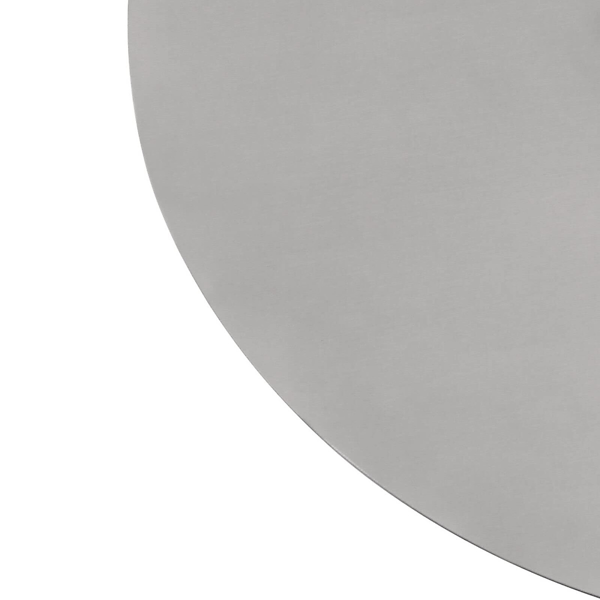 EEYBLAEEY 20 Inch Fire Pit Lid Cover Stainless Steel for Drop-In Fire Pit Drop Burner Pan Cover Square Fire Pit Ring Edge Built-In Handle Design Silver for Any Round Patio Fire Pit