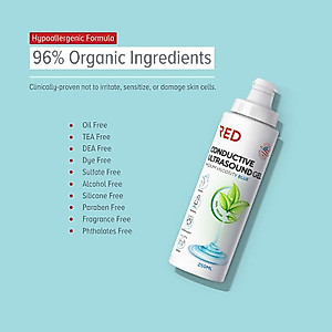 Conductive Ultrasound Gel for Imaging, Cavitation, TENS Units and Baby Dopplers, 12 x 8.45 fl oz - Non-Greasy, Unscented, Hypoallergenic - Medical Grade Therapy - 12 Bottles, 8.45 fl oz / 250mL