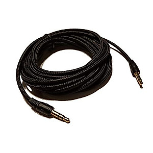 12FT Long Audio/Microphone Braided Cable Dual Male 3.5mm TRS/TRS Male-TRS Male Cable Cord Wire for Audio Mixers Microphones Cameras Recorders Car Speakers Headphone & More