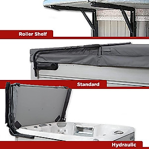 The Cover Guy: Three Hot Tub Cover Lifter Models - Hydraulic Lift, Standard, and Roller Shelf - The on The Market. Customizable to Fit Many Shapes and Sizes.