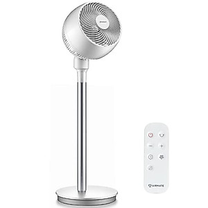 AIRMATE Air Circulator Fan with Remote,Oscillating Fans for Indoors Turbo Silence, Pedestal Fan, Cooling Fan with 4 Modes 12 Speed, Standing Fans for Home, Office, Bedroom
