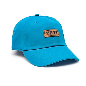 YETI Leather Logo Badge Soft Crown Hat, King Crab Orange