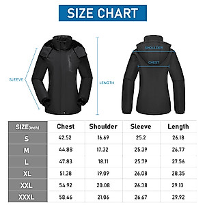 GOLDEN CAMEL Women's Winter Jacket Windproof Ski Snow Jacket Waterproof Thicken Parka Rain Jacket Warm Puffer Coat