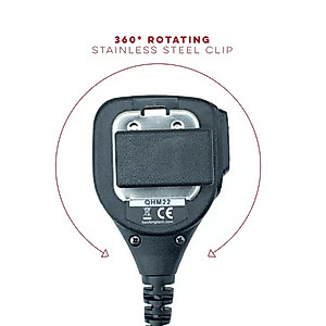 BTECH QHM22 Platinum Series IP54 Rainproof Shoulder Speaker Mic for BaoFeng, BTECH, Kenwood Radios